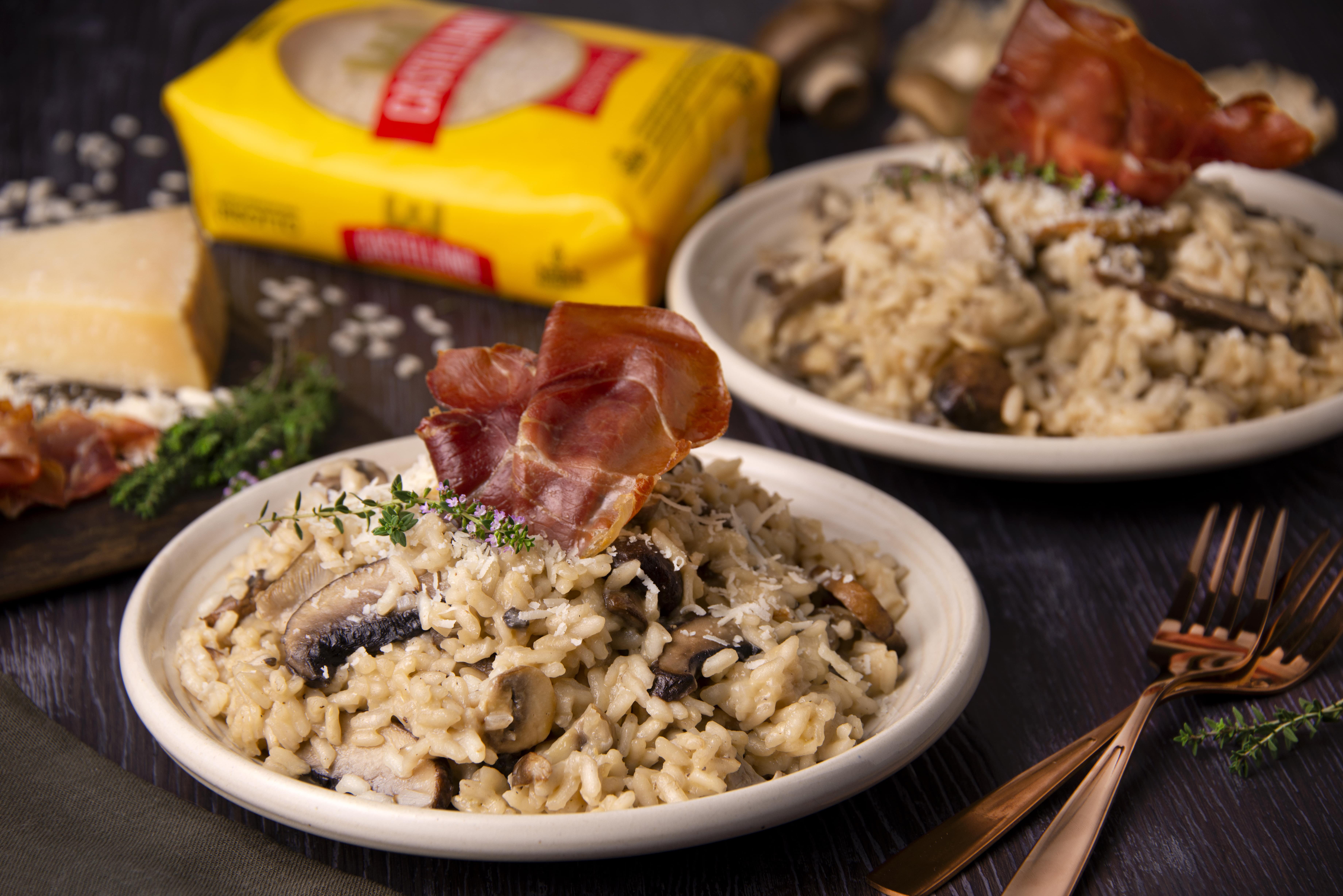 Risotto De Setas Con Crocantes De Jamón Serrano